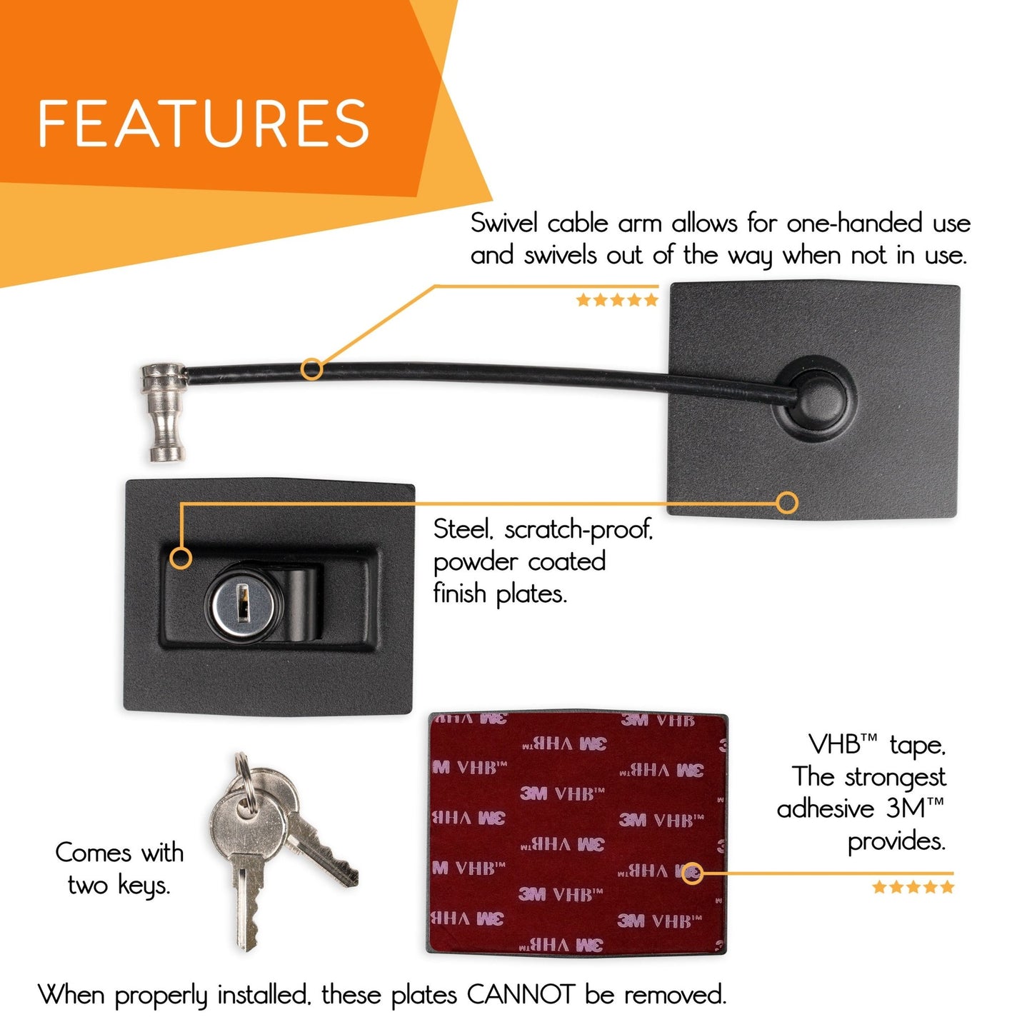 Premium Refrigerator Lock with Built-in Keyed Lock – Computer Security Products