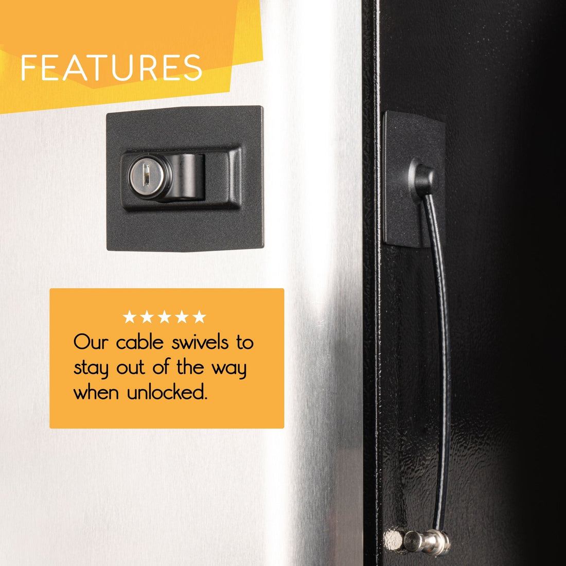 Premium Refrigerator Lock with Built-in Keyed Lock – Computer Security Products